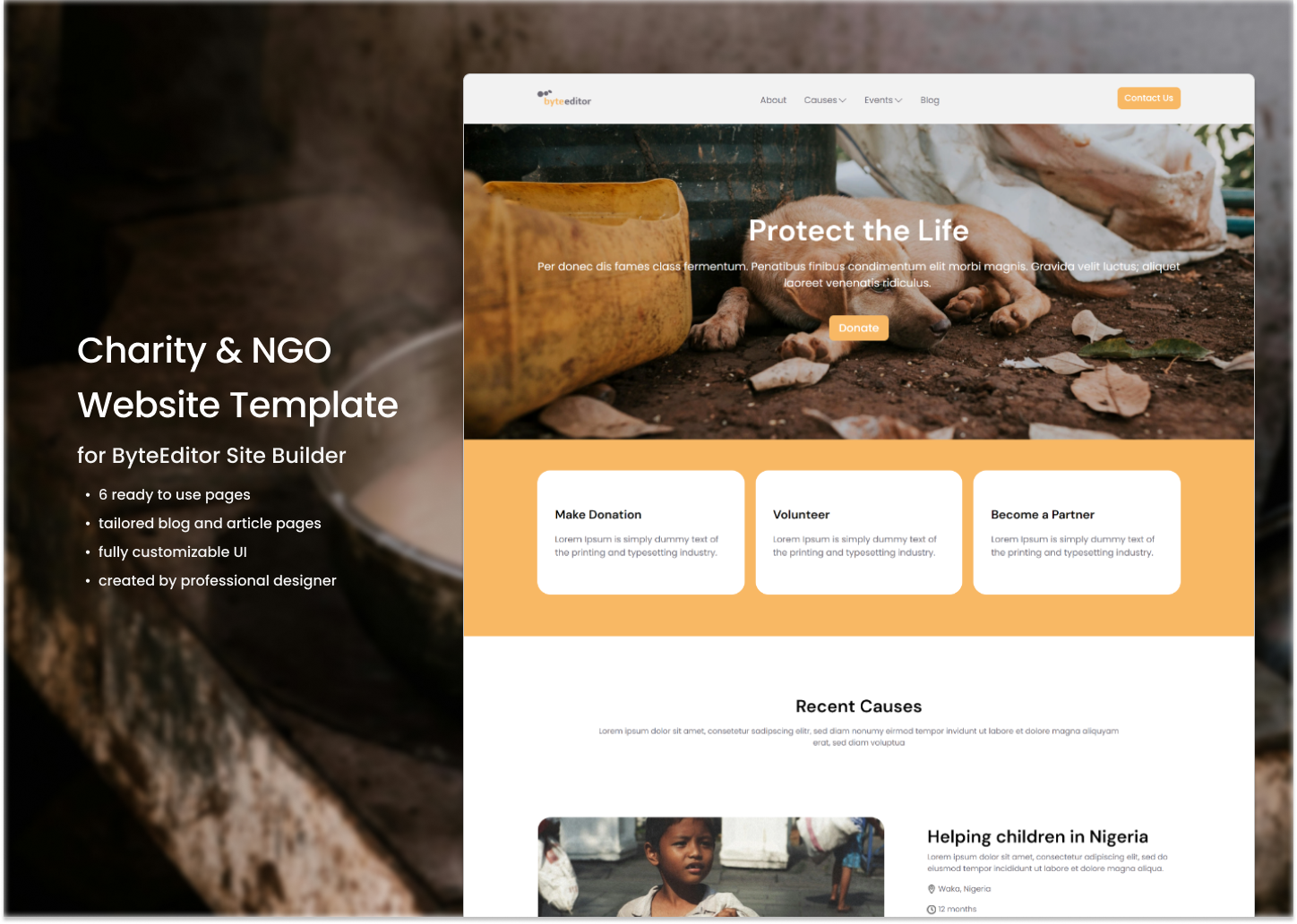 Ngo And Charity Website Starter Kit And Template For Umbraco Byteeditor